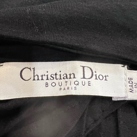 Dior | Tops | Dior Black Tee With Blue Graphic | Poshmark